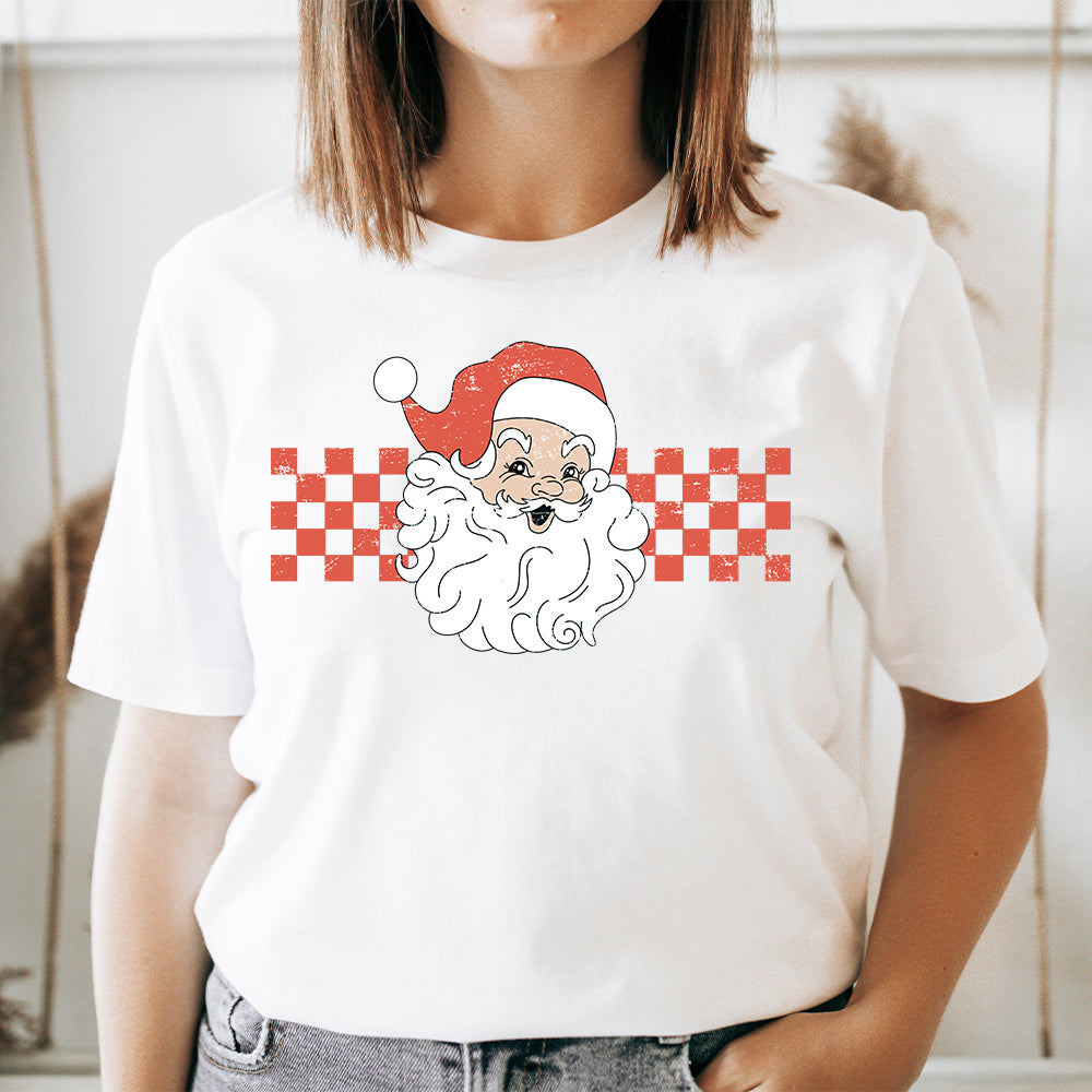 Checkered Santa Graphic Tee – 39 & Main